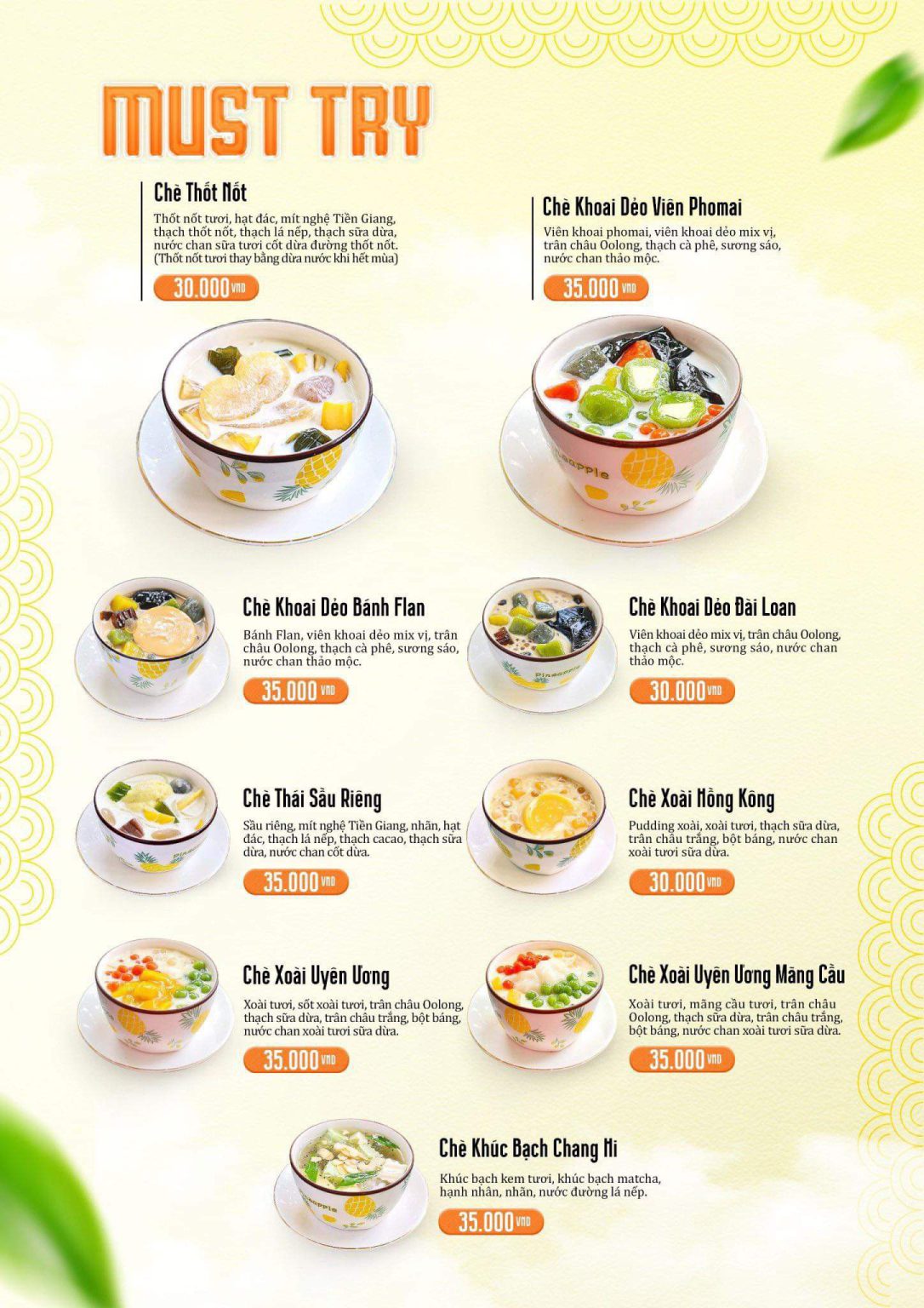 Thực đơn - Chè Ngon Sáng Tạo - Chang Hi Quận 7