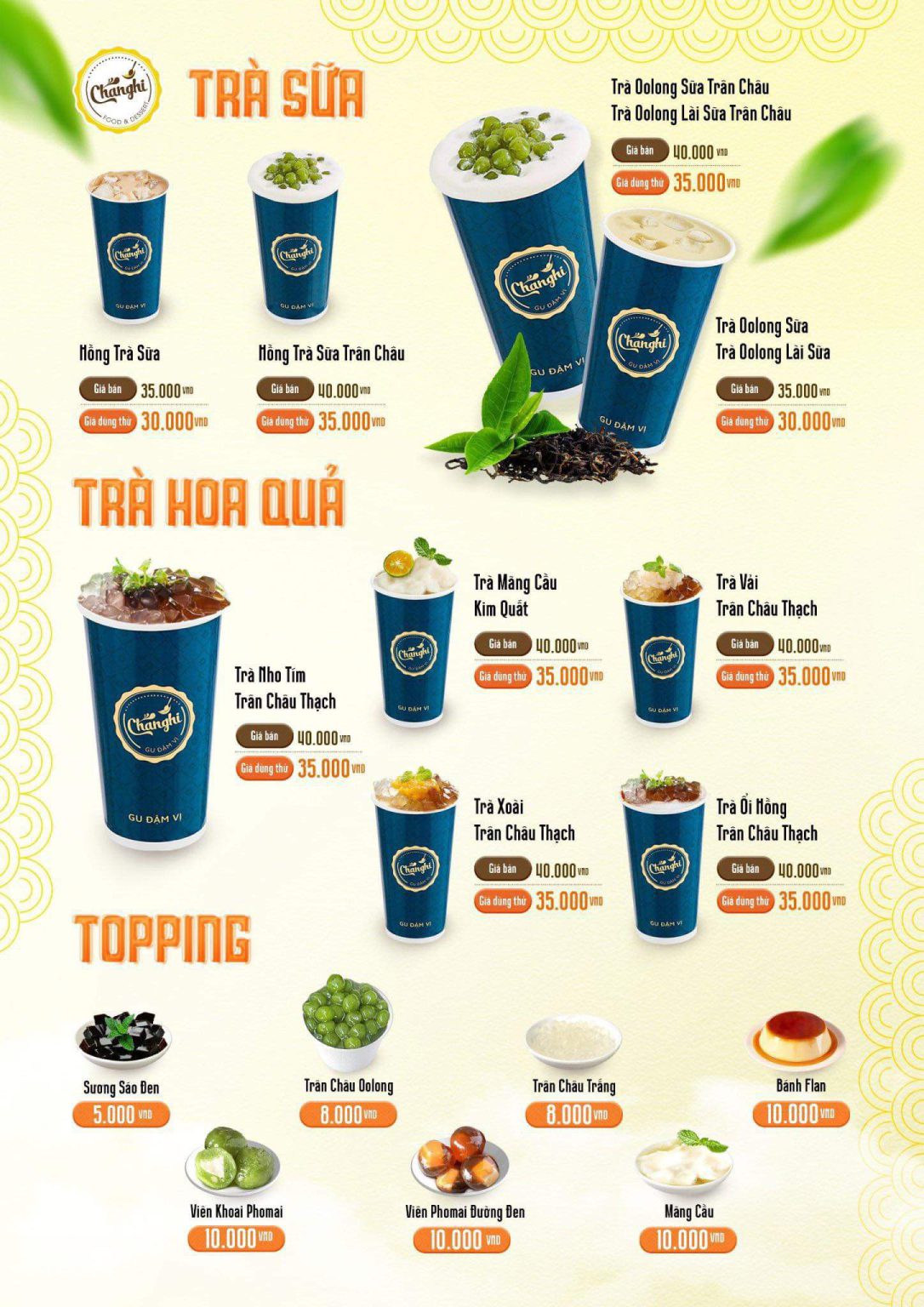 Thực đơn - Chè Ngon Sáng Tạo - Chang Hi Quận 7